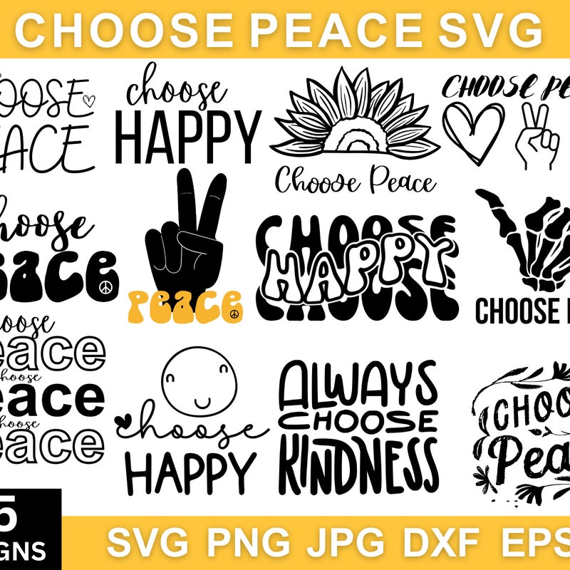 Peace Sign Svg - Etsy