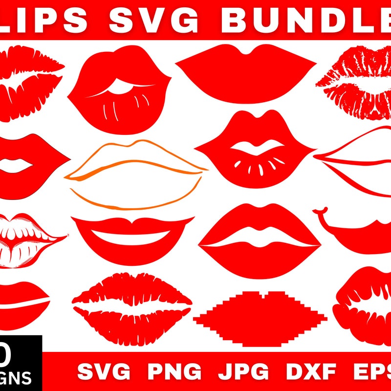 Lips Svg - Etsy