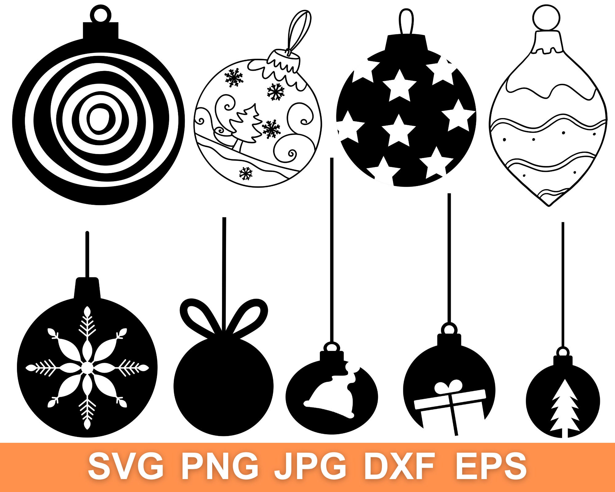 Christmas Balls Svg Bundle, Christmas Ornaments Svg, Christmas Clipart ...
