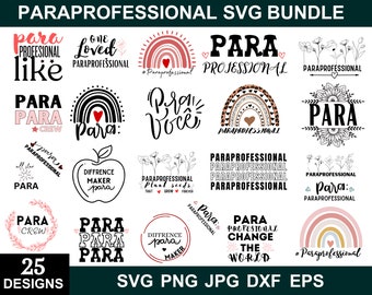 Paraprofessional Svg Bundle, Paraprofessional Png, Teacher Svg, Teacher ...
