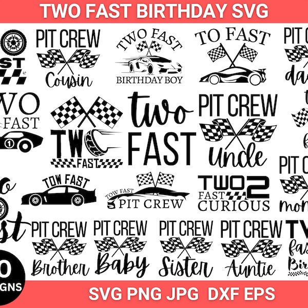 Two Fast Birthday - Etsy
