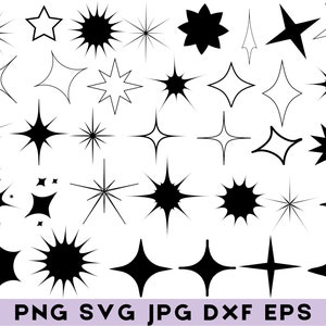70 + Sparkle Star Svg Png Bundle, Stars Svg Bundle, Stars Silhouette, Stars Clipart, Svg Files ...