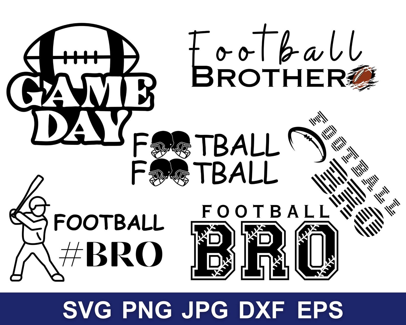 Football Brother Svg Bundle, Football Brother Png, Football Shirt Svg ...