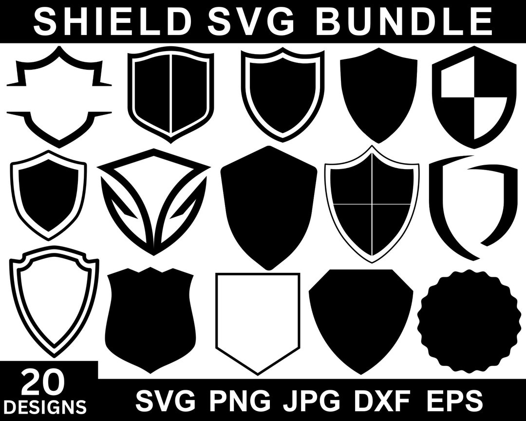 Shield Svg Bundle, Shield Png Bundle, Shield Clipart, Shield Vector ...