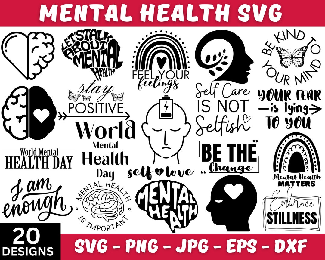 Mental Health Svg Bundle, Mental Health Png, Mental Health Shirt ...