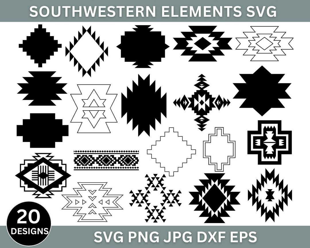 20+ Southwestern Elements Svg Bundle, Western Svg, Svg File for Cricut ...