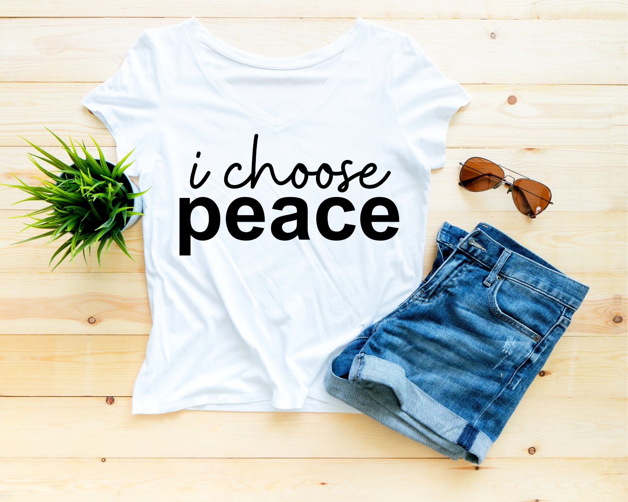 Choose Happy Svg Bundle, Peace Sign Svg, Motivational Svg ...