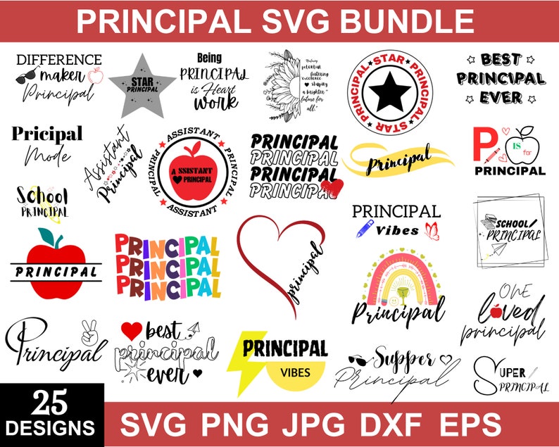 School Principal Svg, Teacher Svg Bundle, Assistant Principal, Back to ...