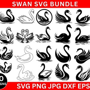50+ Swan Svg Bundle, Swan Png, Swan Clipart, Swan Silhouette, Svg Files ...