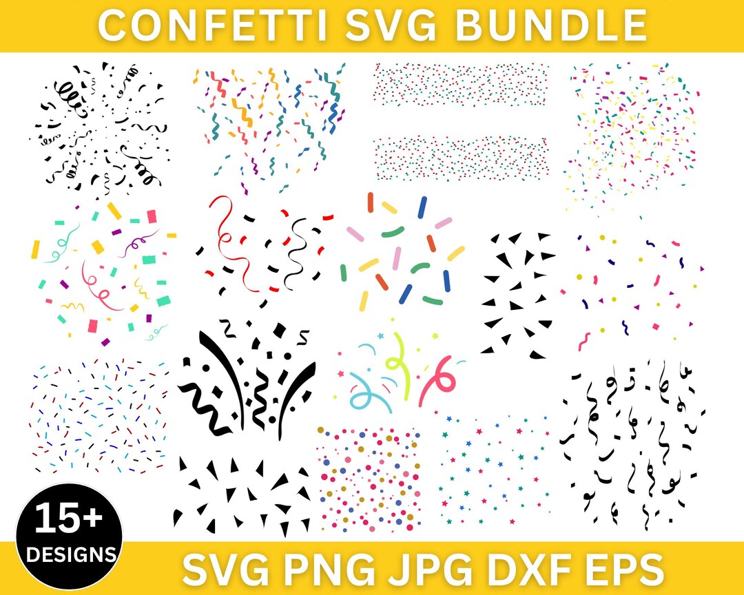 15 Confetti Digital Download Designs, Confetti Svg Png, Confetti Vector ...
