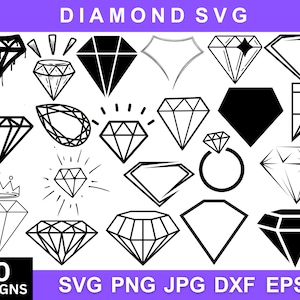 Diamond Svg Bundle, Diamond Png, Diamond Dxf, Diamond Svg, Diamonds ...