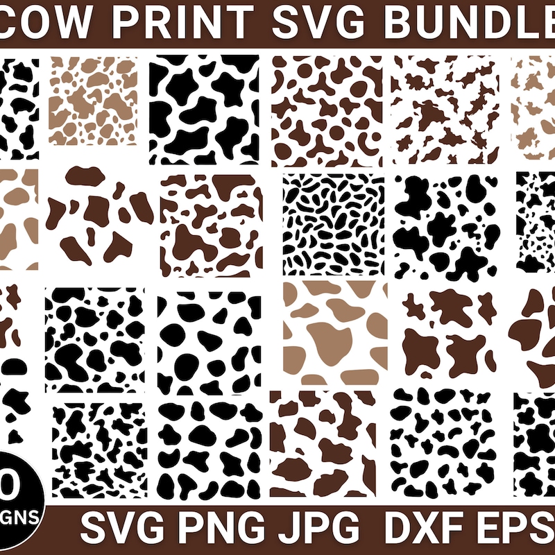 Cow Print Svg - Etsy