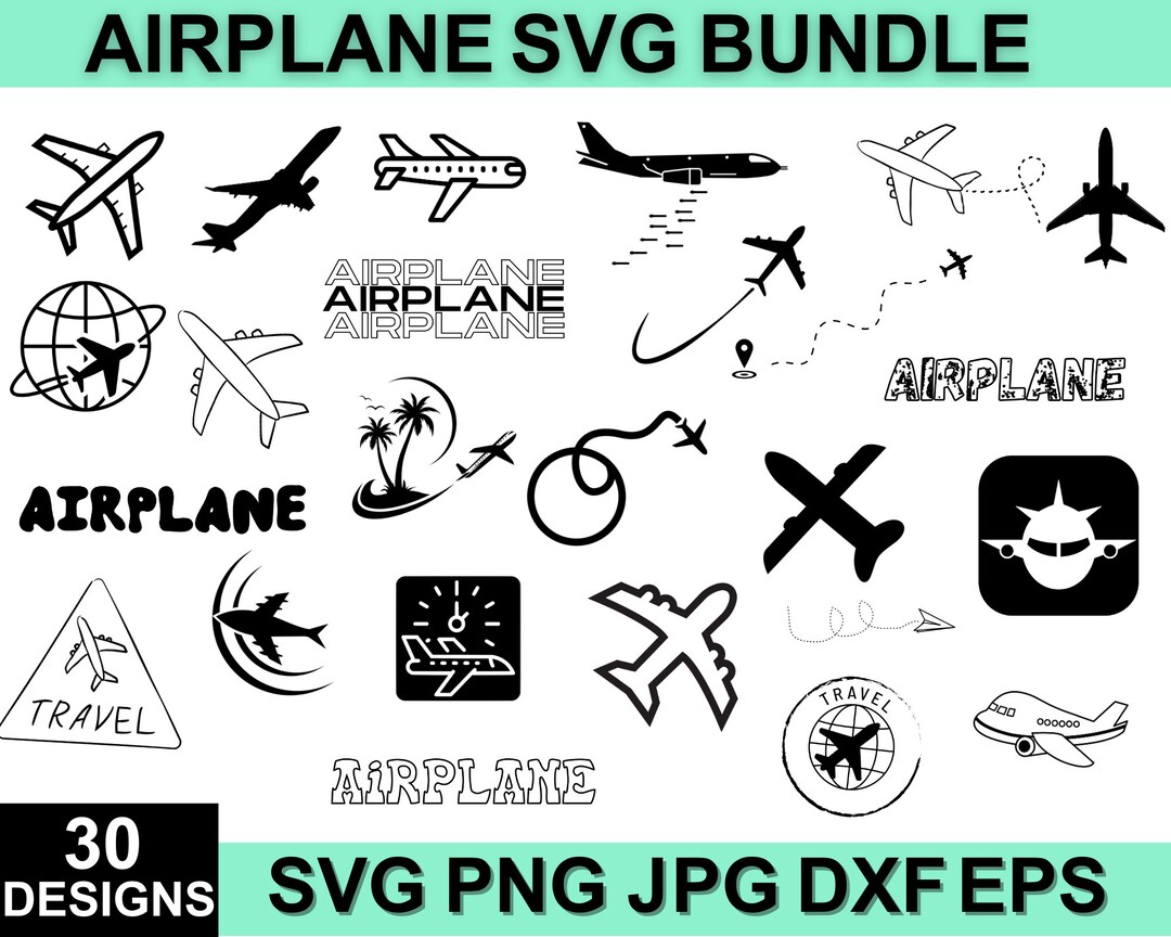 Airplane Svg, Airplane Png, Airplane Clipart, Airplane Silhouette ...