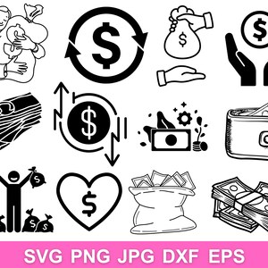 Money Svg, Money Clipart, Money Png, Money Vector, Money Dxf ...