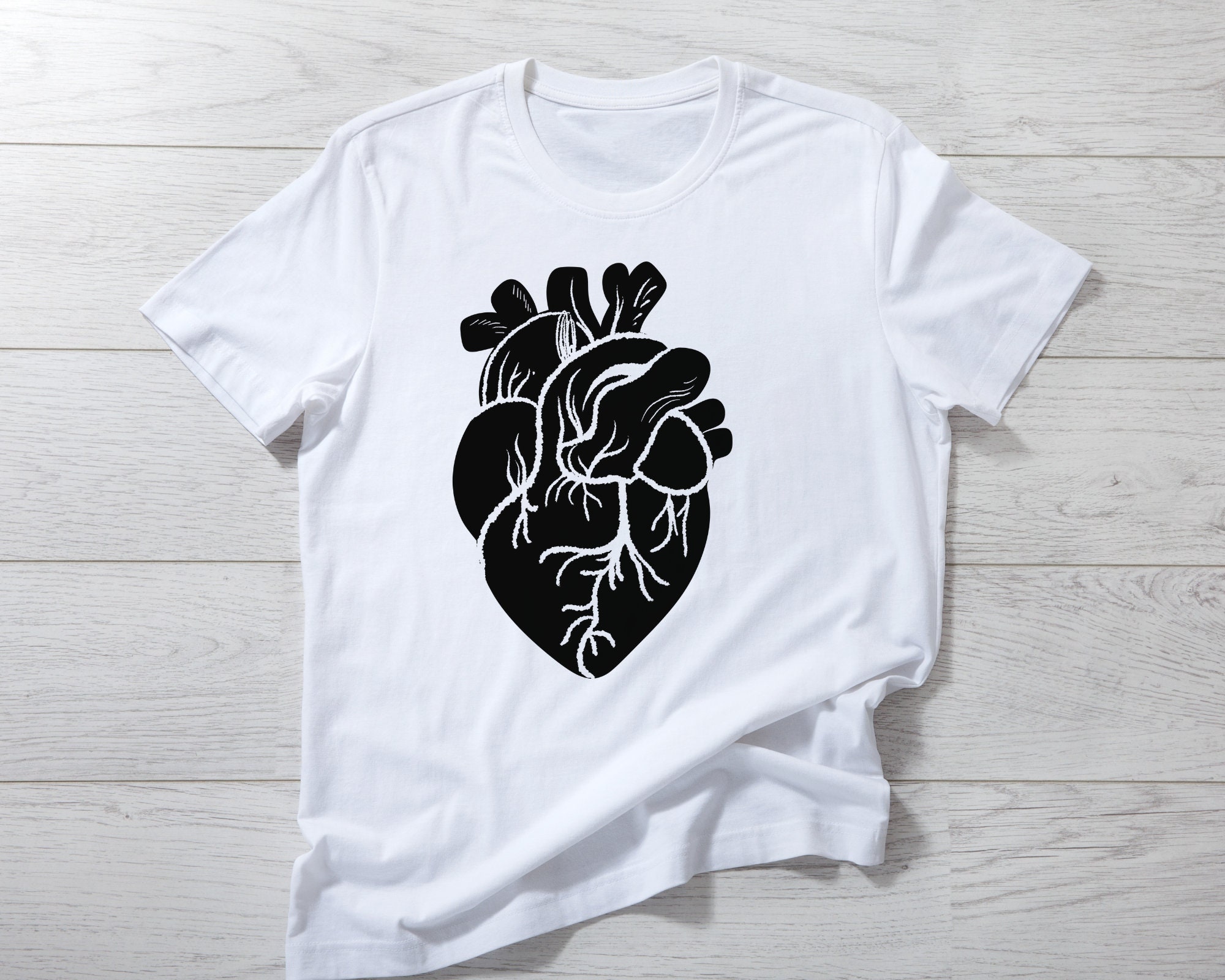 Anatomical Heart Svg Bundle, Human Heart Svg, Anatomical Heart, Medical ...
