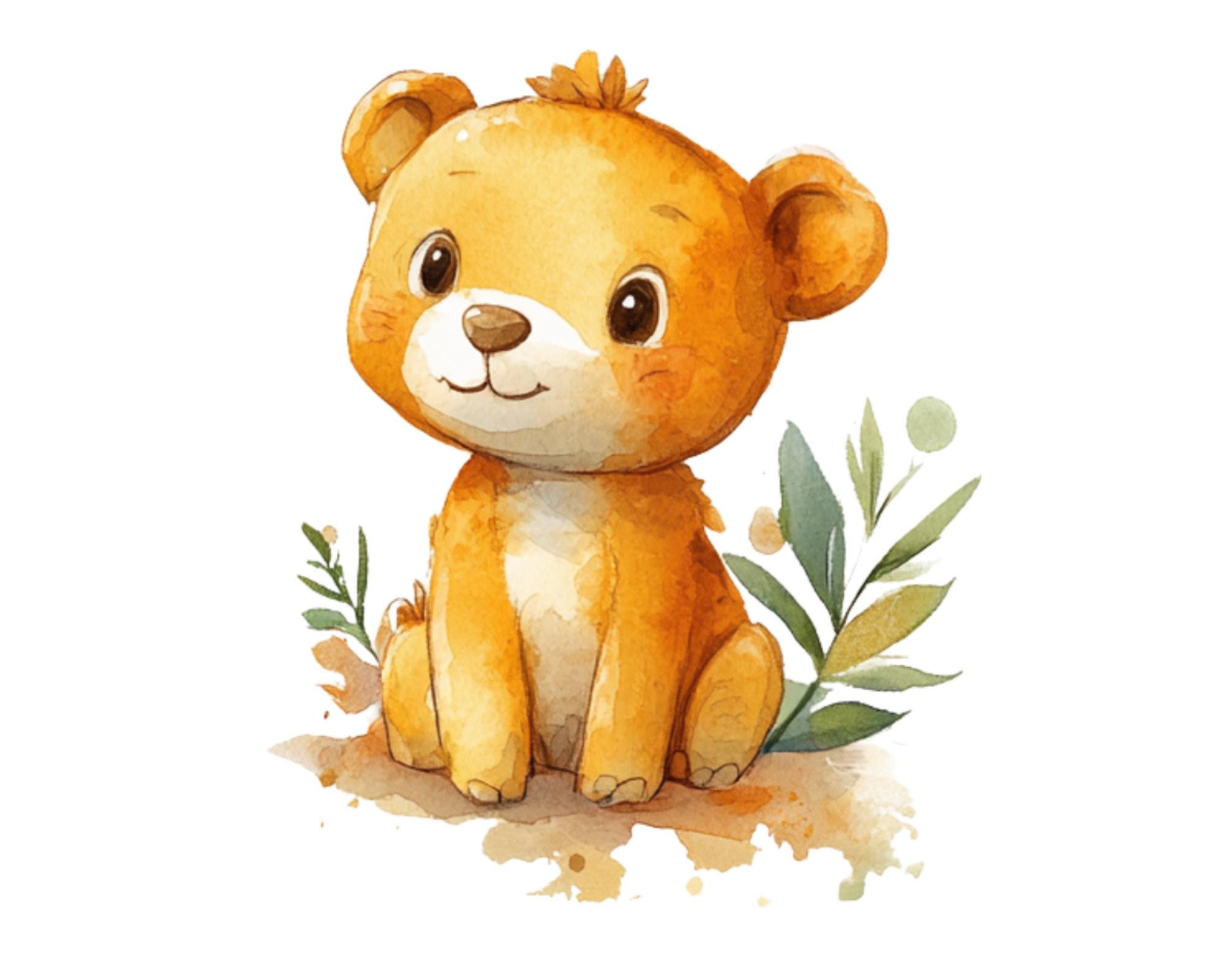 Watercolor Cute Animals Clipart, Cute Animals Png, Baby Animals ...