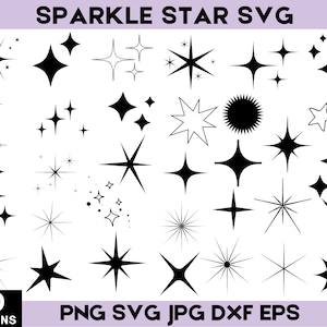 70 + Sparkle Star Svg Png Bundle, Stars Svg Bundle, Stars Silhouette, Stars Clipart, Svg Files ...
