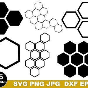 Honeycomb Pattern Svg Png Bundle, Honeycomb Bee Pattern,hexagon Pattern ...