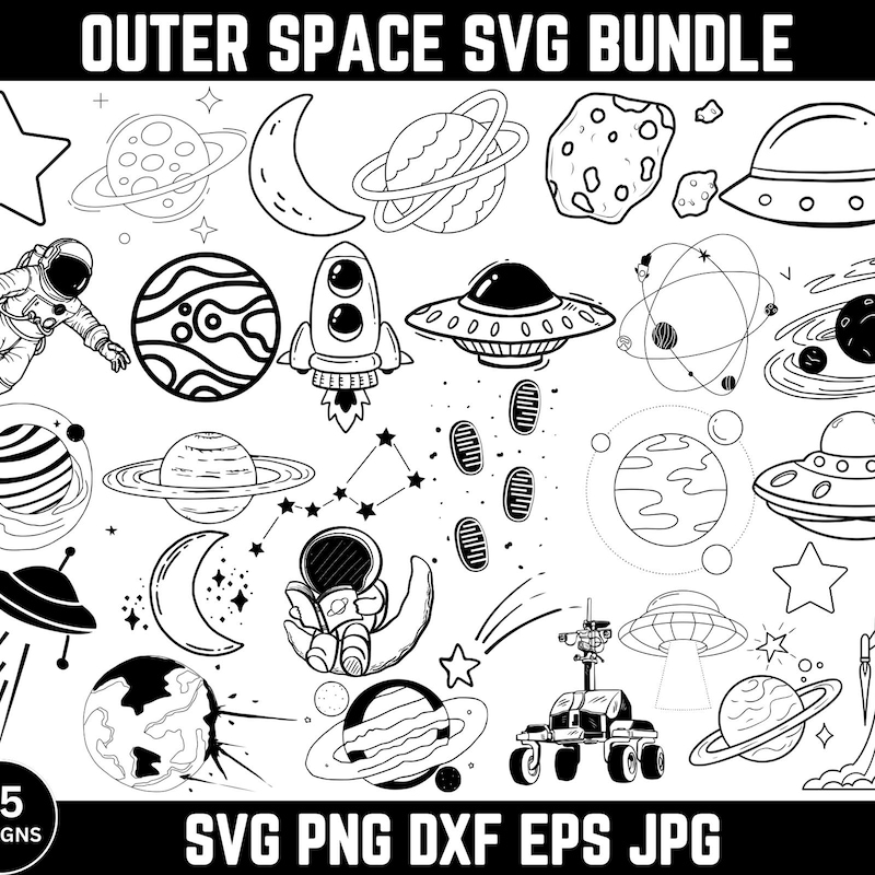 Solar System Svg - Etsy