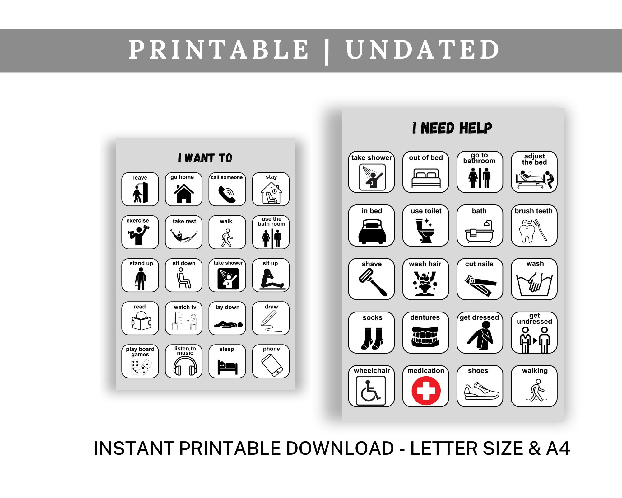 Printable Communication Cards Bundle, Printable Cards for Adults ...