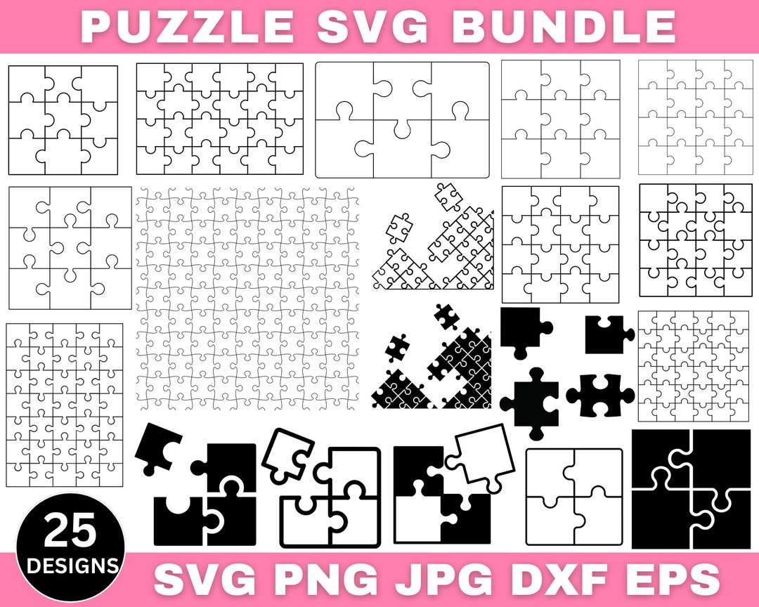 Puzzle Svg Bundle, Puzzle Svg, Laser Cut File, Puzzle Cut File,puzzle ...