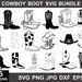 Cowboy Boot Svg Bundle, Cowboy Boot Png, Cowboy Hat Svg, Cowgirl Svg ...