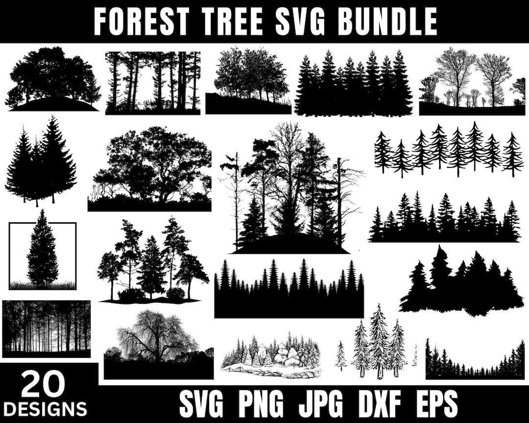 Forest Tree Svg, Pine Trees Svg, Forest Svg, Nature Svg, Tree ...