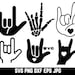 I Love You Hand Sign Svg Bundle, Sign Language Svg, I Love You Hand ...