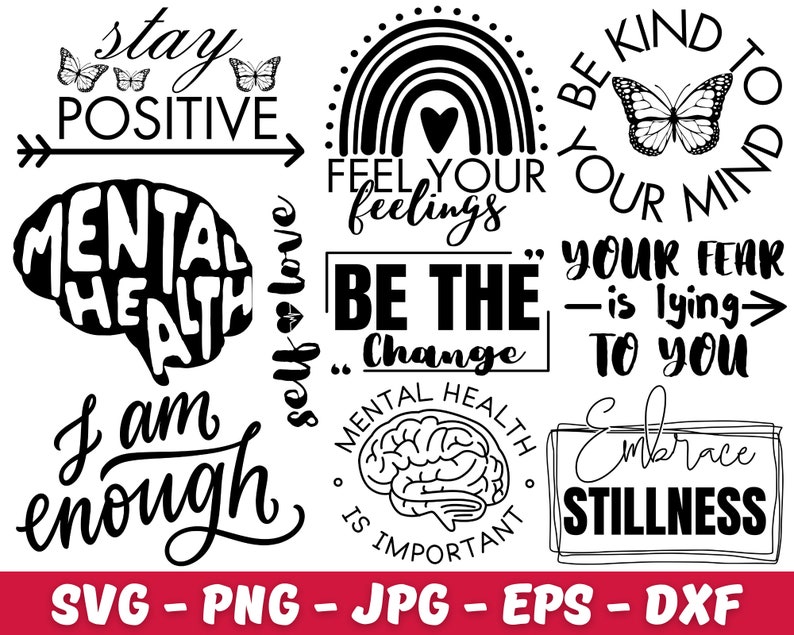 Mental Health Svg Bundle, Mental Health Png, Mental Health Shirt ...