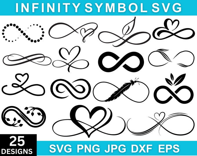 Infinity Symbol Svg Bundle, Infinity Sign Svg, Infinity Clipart, Svg ...