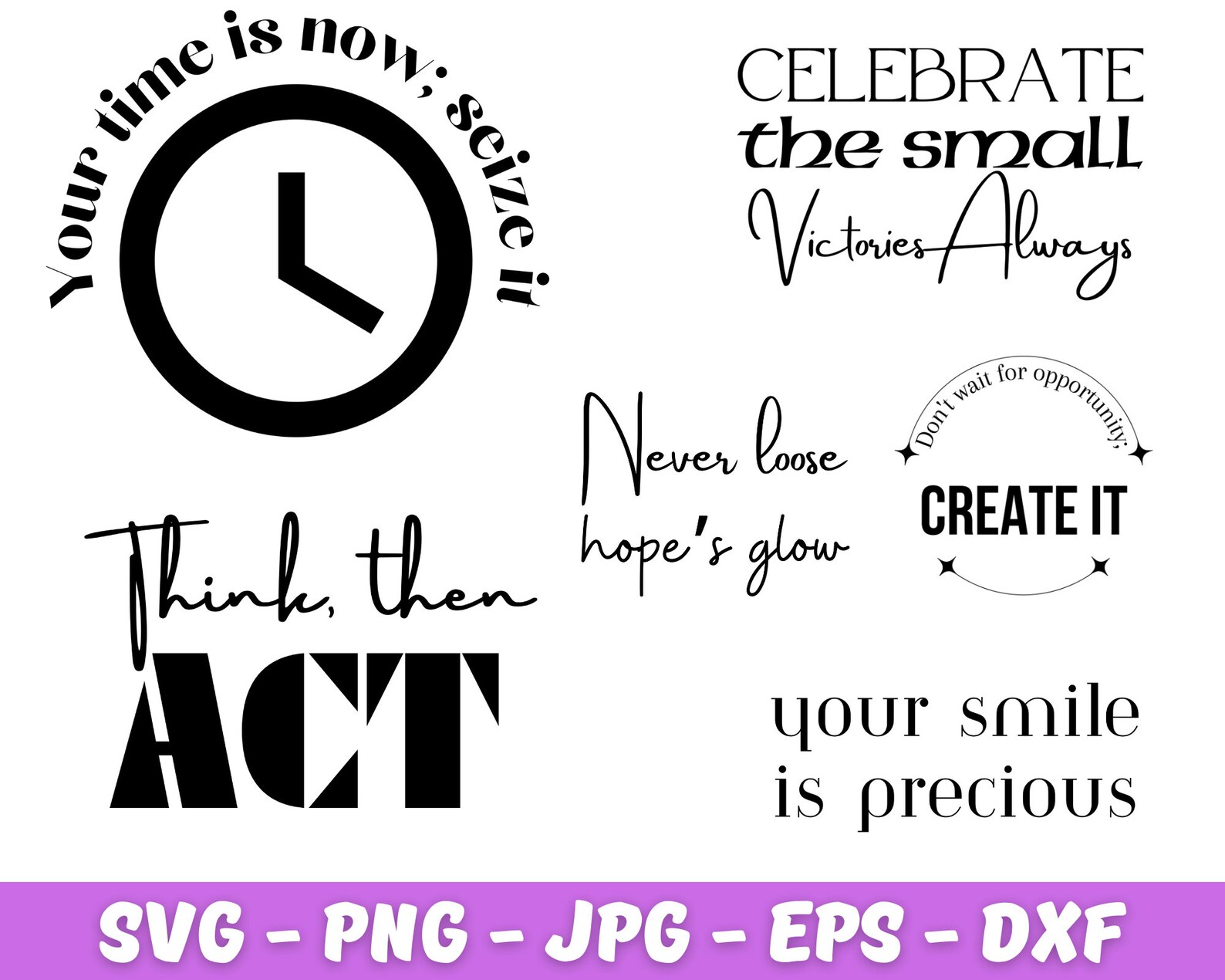 Motivational Quotes Svg Bundle, Self Love Svg, Inspirational Quote ...