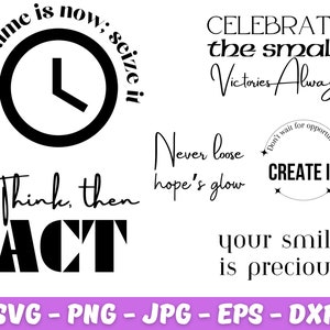 Motivational Quotes Svg Bundle, Self Love Svg, Inspirational Quote ...