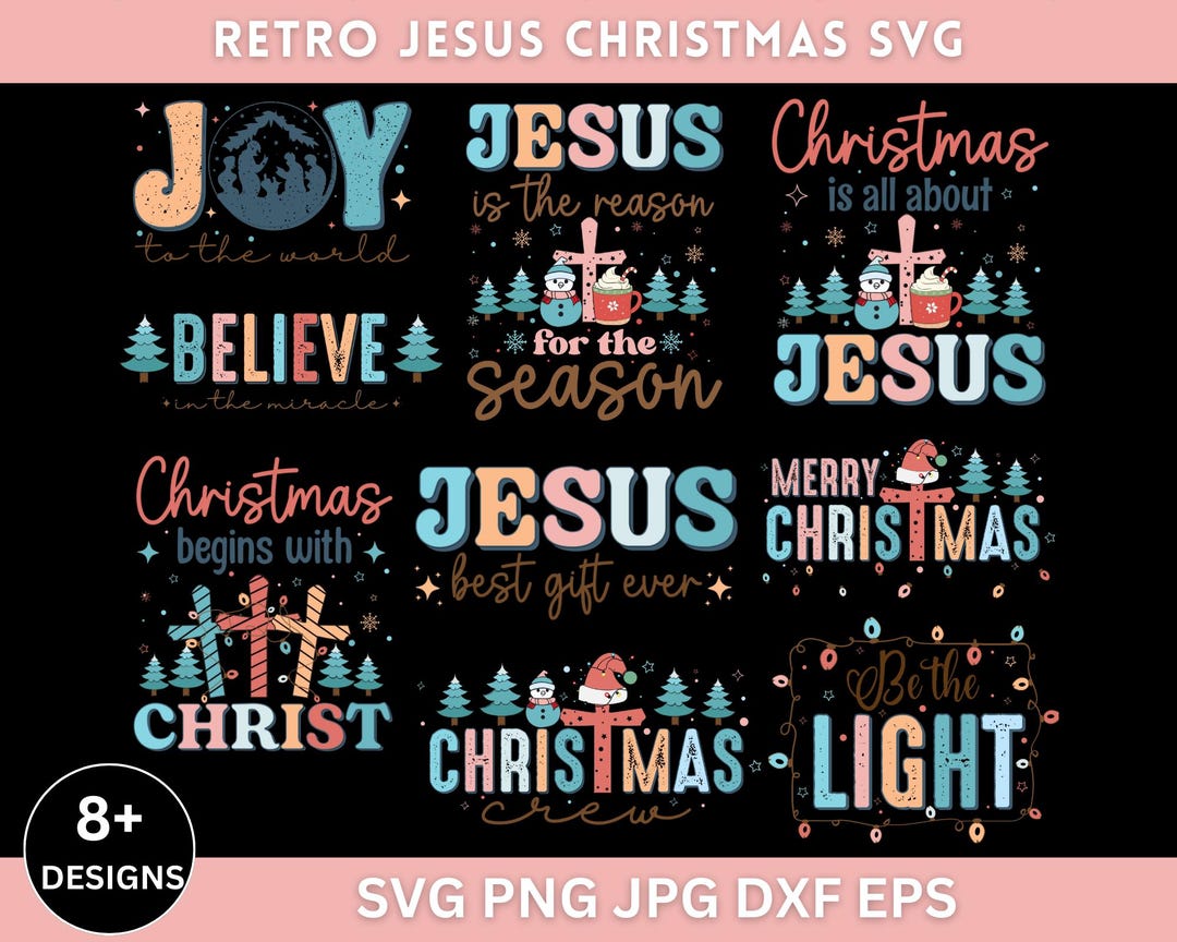 8+ Jesus Christmas Svg Png, Christian Christmas Svg, Christmas Png ...