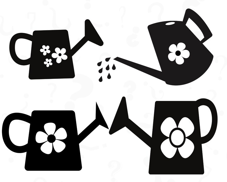 Watering Can Svg, Waterin Can With Flowers Svg, Gardening Svg, Watering ...