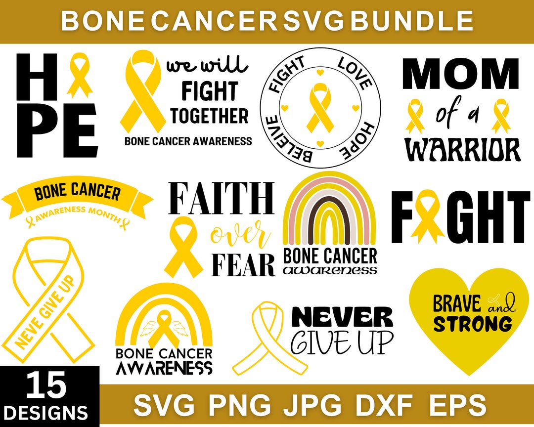 Bone Cancer Svg Bundle, Cancer Awareness Bundle, Bone Cancer Png, Bone ...