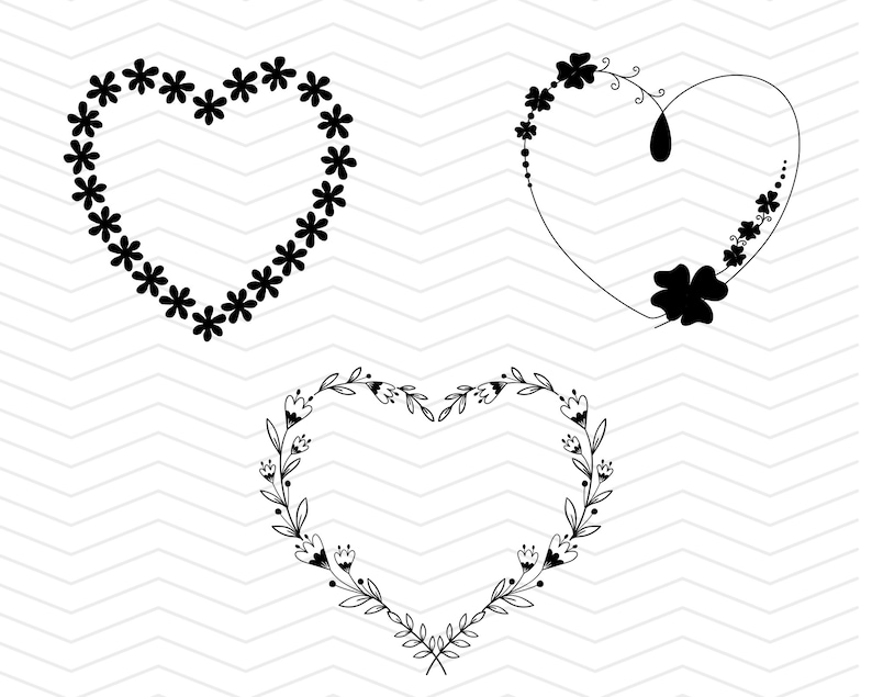 Heart Frame Svg, Valentine Frame Svg, Gift for Her, Romantic Circle ...