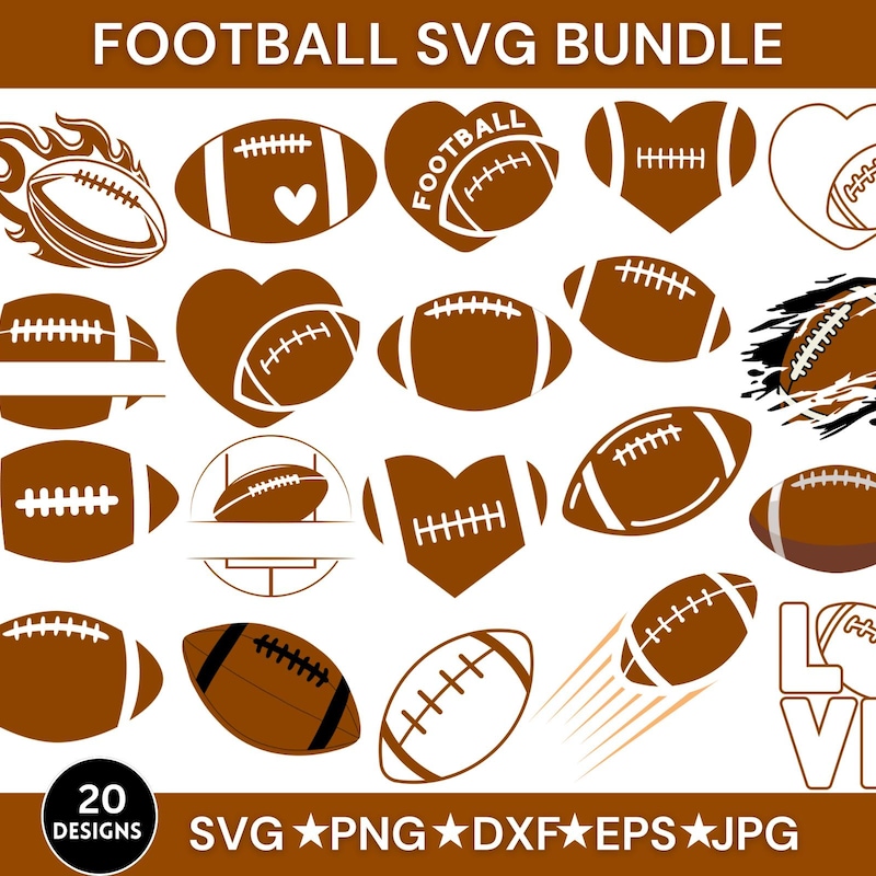 Football Svg - Etsy