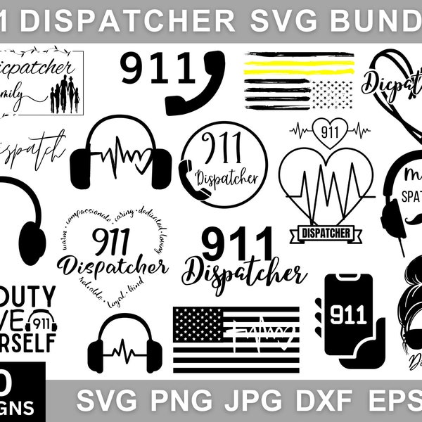 911 Dispatcher Svg - Etsy