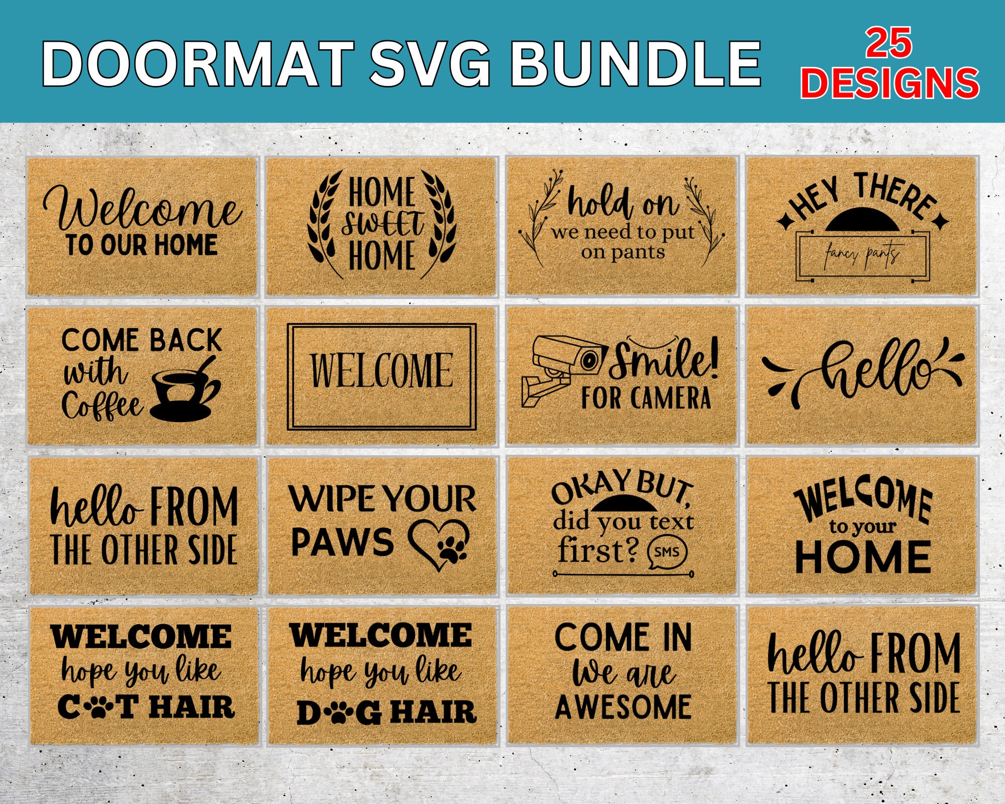 Doormat Svg, Doormat Png, Doormat Clipart, Doormat Dxf, Funny Doormat ...