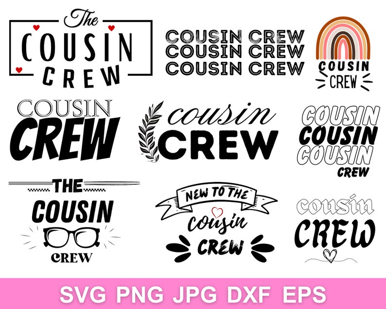 Cousin Bundle, Cousin Svg Bundle, Cousin Crew Svg, Cousin Png, Cousin ...