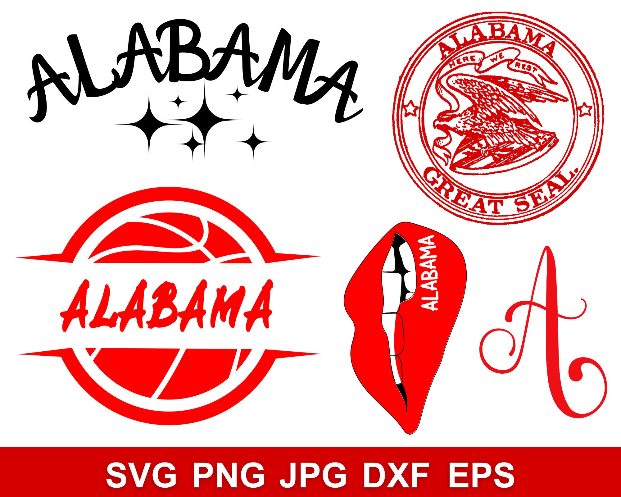 Alabama Svg Alabama Png Alabama Clipart Alabama State Svg - Etsy