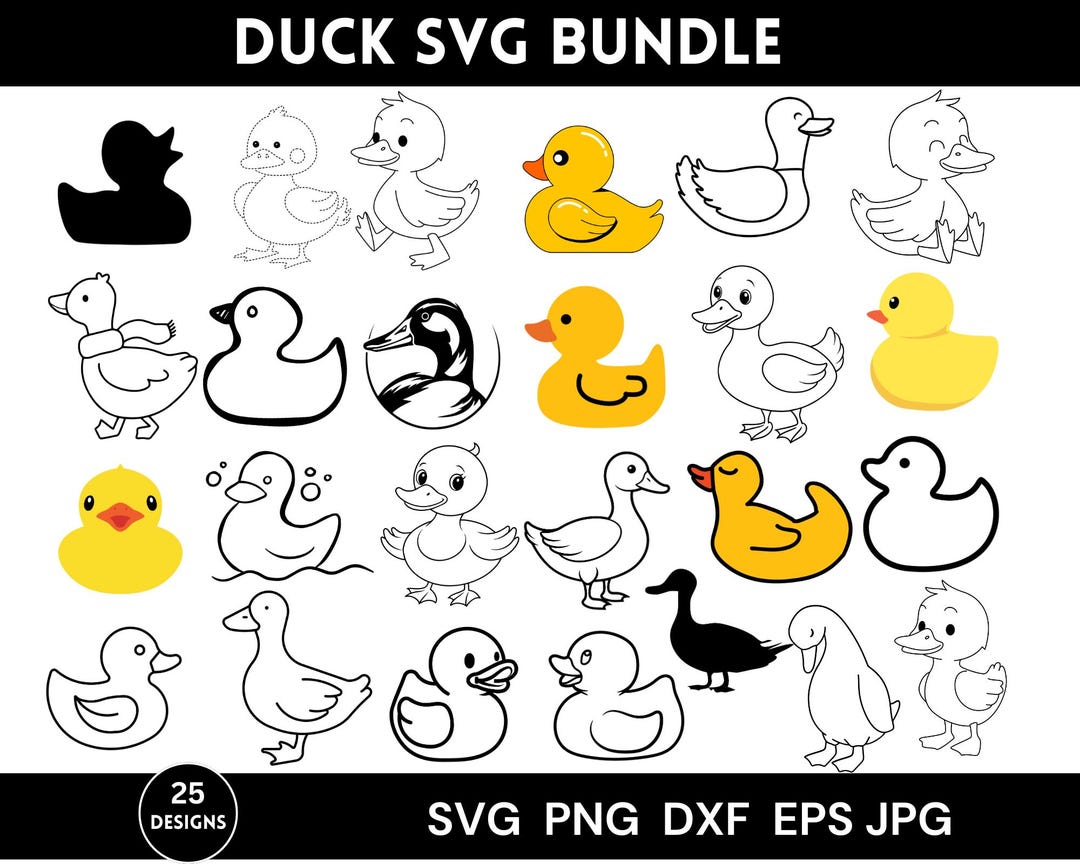 25+ Duck Svg Png Bundle, Duck Png Bundle, Cute Duck Svg, Duck Dxf, Duck ...