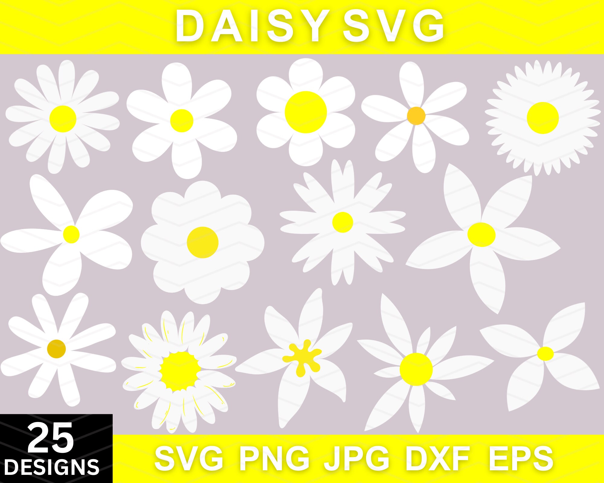 Daisy Svg, Flower Svg, Daisy Png, Daisy Clipart, Wildflower Svg, Daisy ...