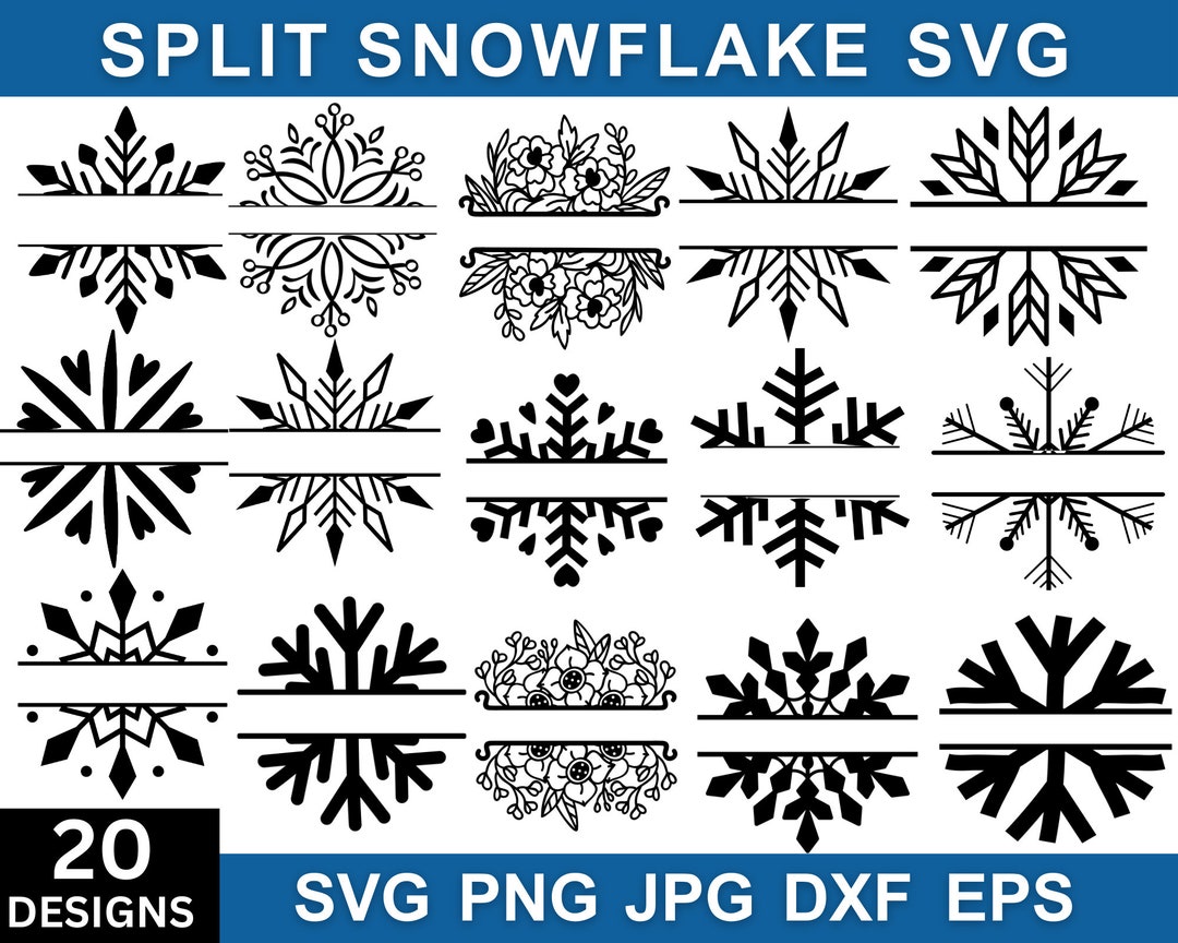 Split Snowflake Svg/png, Christmas Svg Bundle, Christmas Shirt Svg, Svg ...