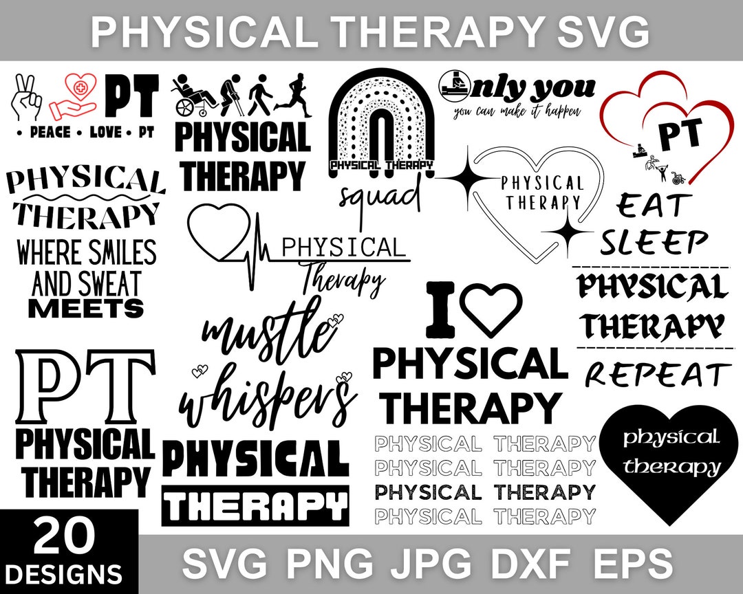 Physical Therapy Svg Bundle, Physical Therapy Png, Physical Therapist ...