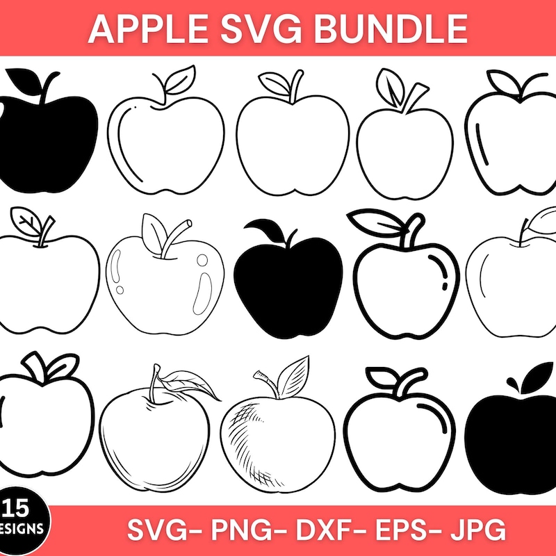 Apple Vector Illustration - Etsy