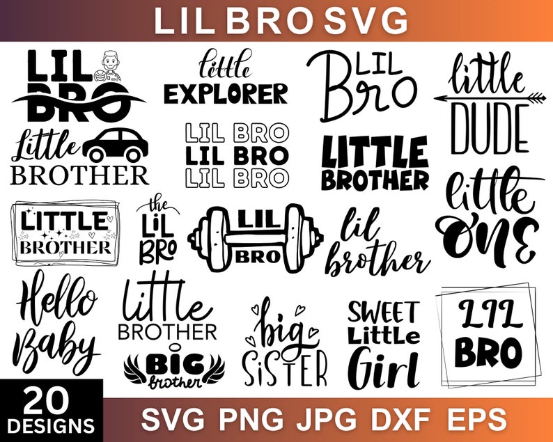 Little Brother Svg, Little Brother Png, Little Bro Clipart, Little ...