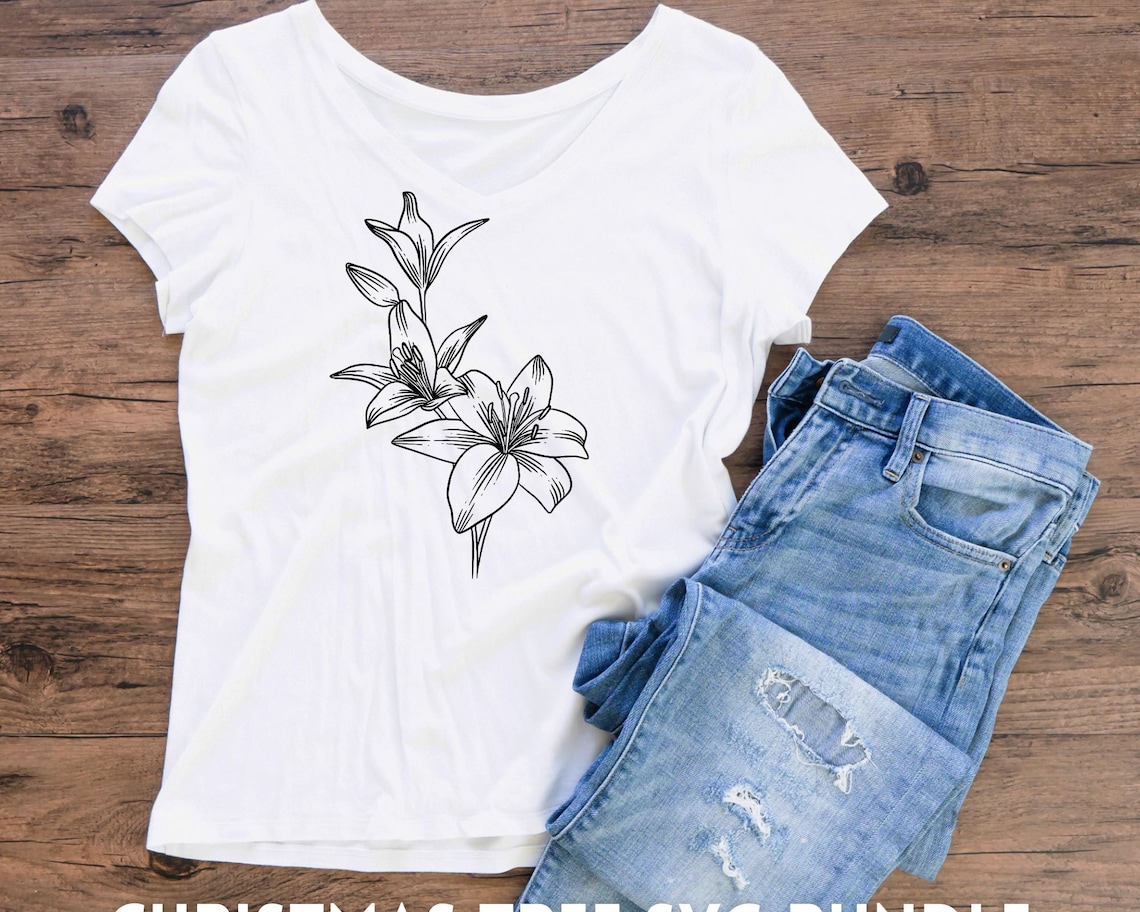15 Lily Flowers Svg Bundle, Lily Flowers, Lily Flowers Png, Botanical ...
