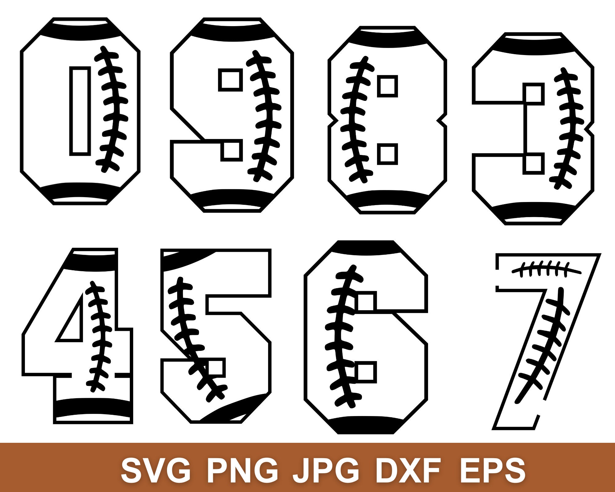 Football Numbers Svg, Football Svg, Numbers Svg Bundle, Football ...