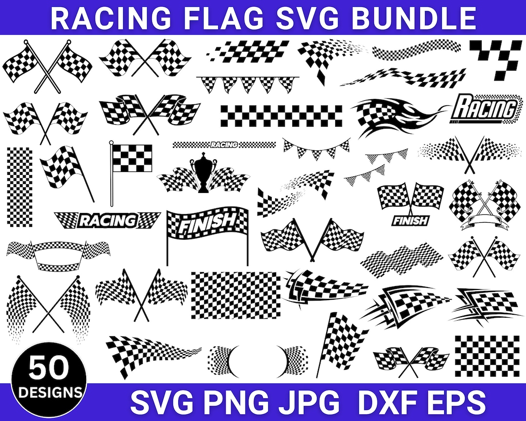 Race Flag Svg Png Bundle, Checkered Flag Svg, Racing Flag Svg, Race ...